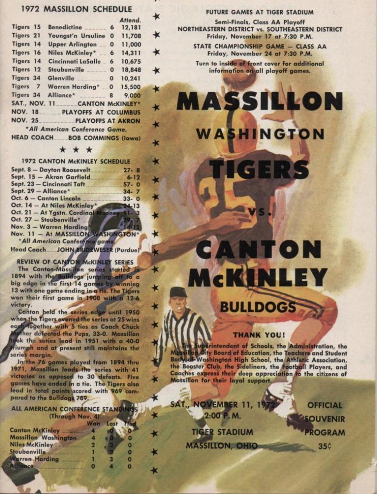 1972: Massillon 12, Canton McKinley 3 - MassillonTigers.com