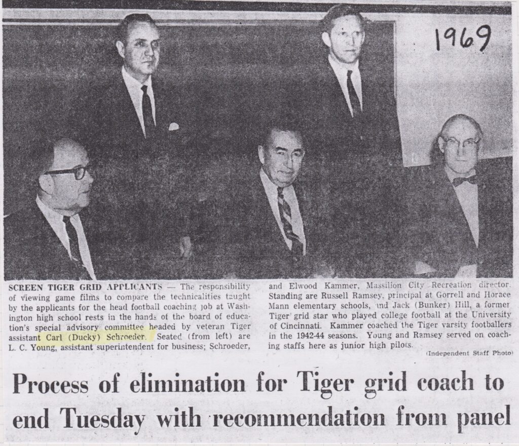 Carl F. “Ducky” Schroeder; A Legend Among Legends - MassillonTigers.com